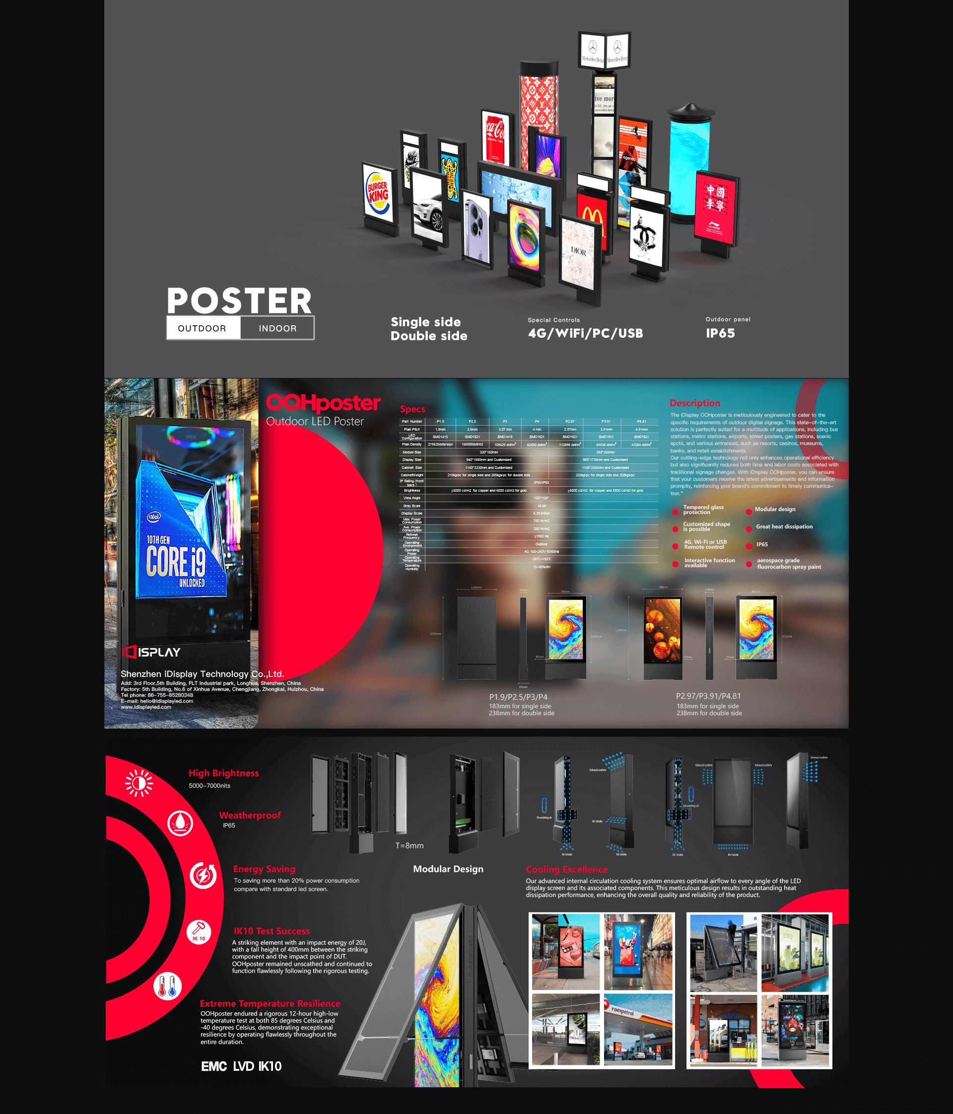 Outdoor LED Poster Floor Standing Advertising LED Display - iDISPLAY